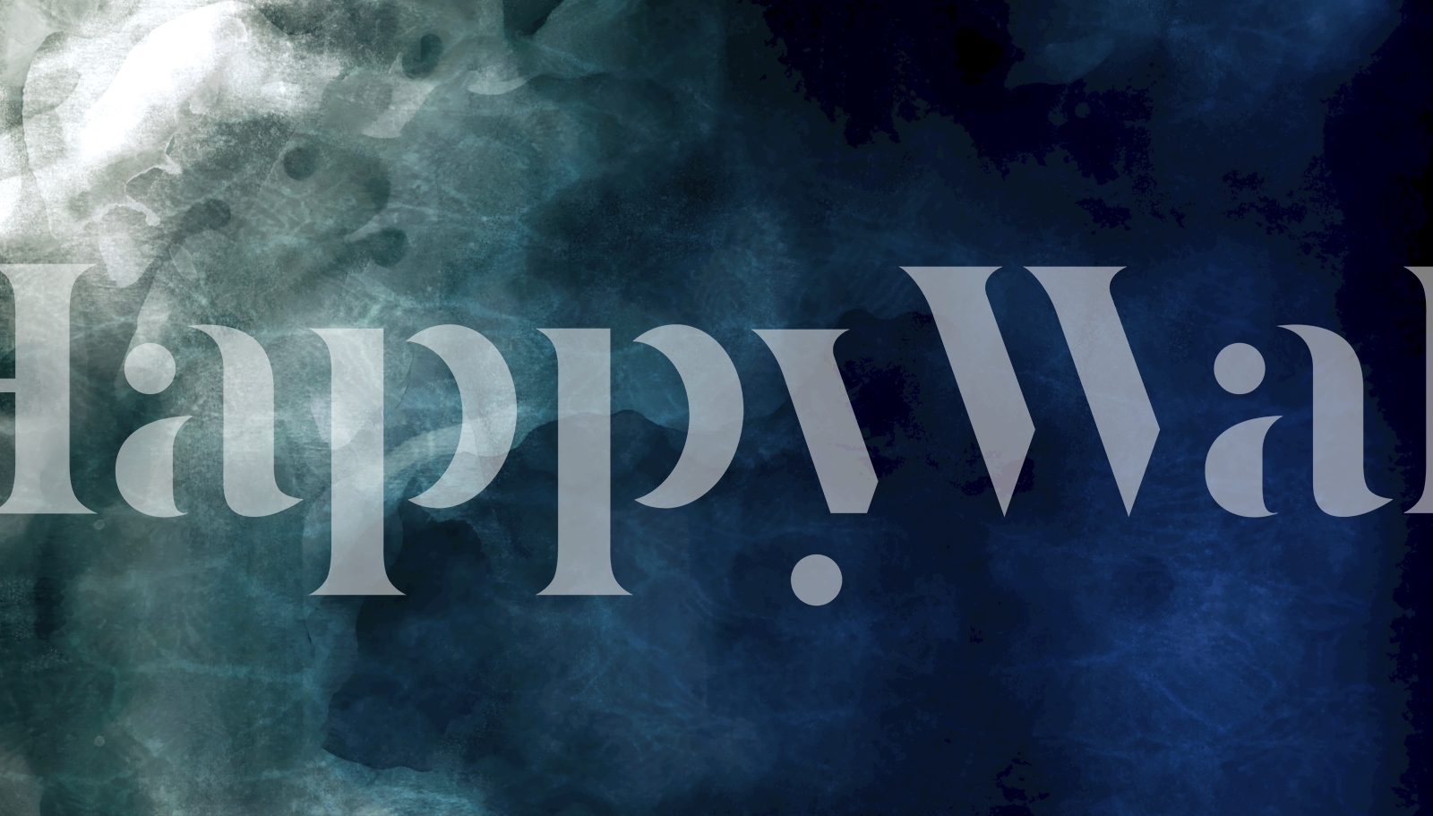 Indigo Aqua Ocean Abstract Watercolor Wallpaper