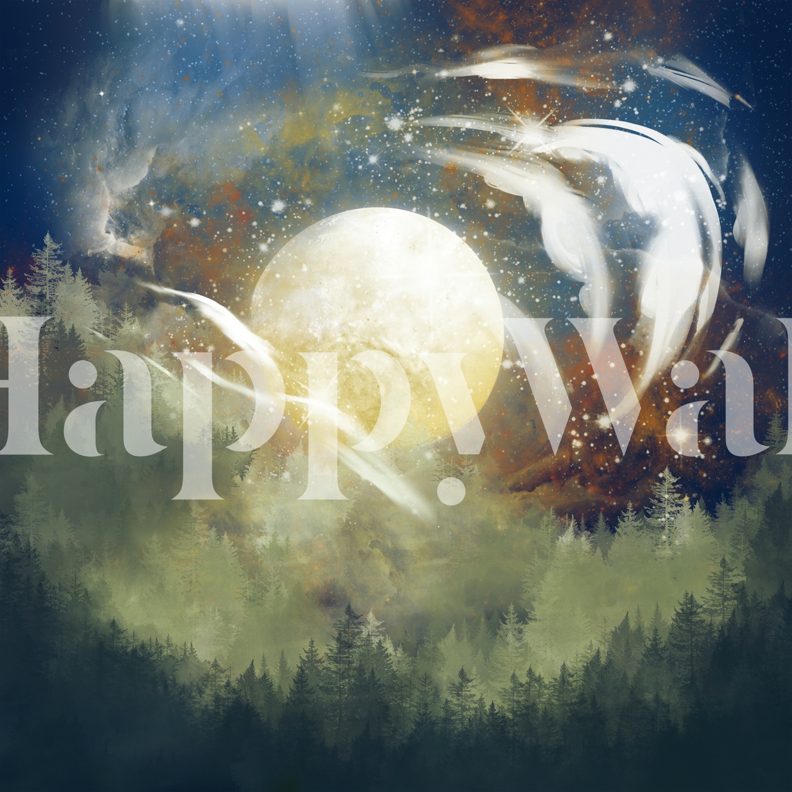 Woodland Moon Magic Wallpaper