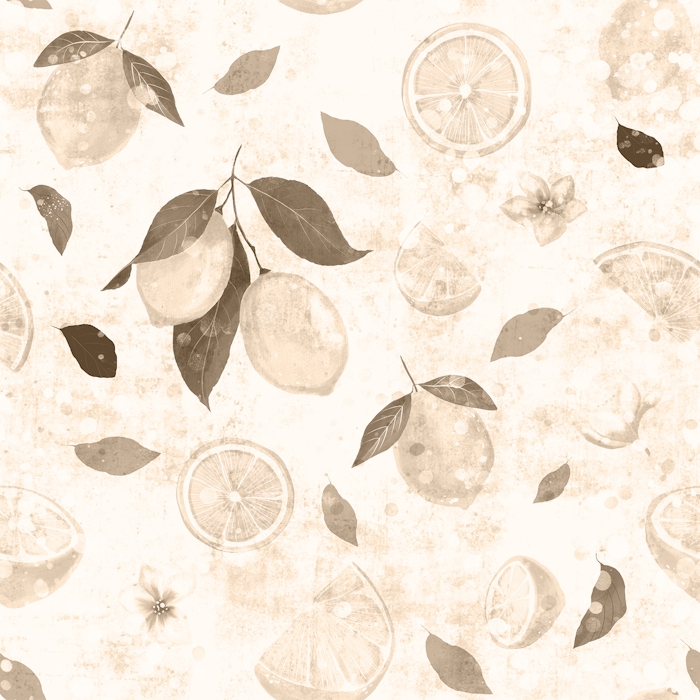 Lemon Beige Cool Kitchen Wallpaper | happywall.com