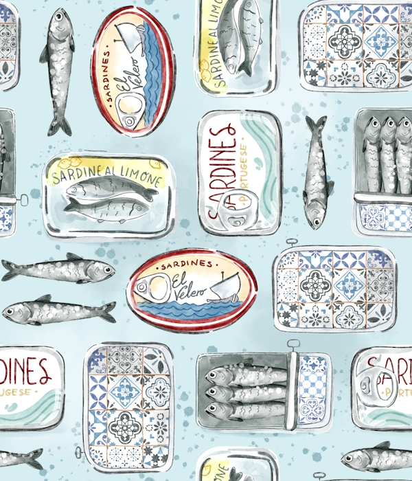 Sardines Portugese Wallpaper - happywall.com