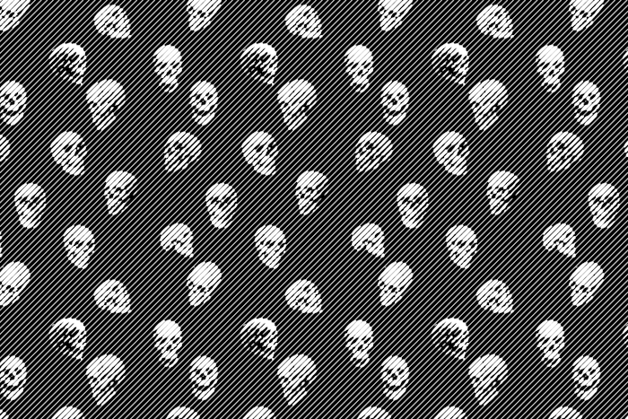 Halftone Skull Wallpaper - Happywall.com