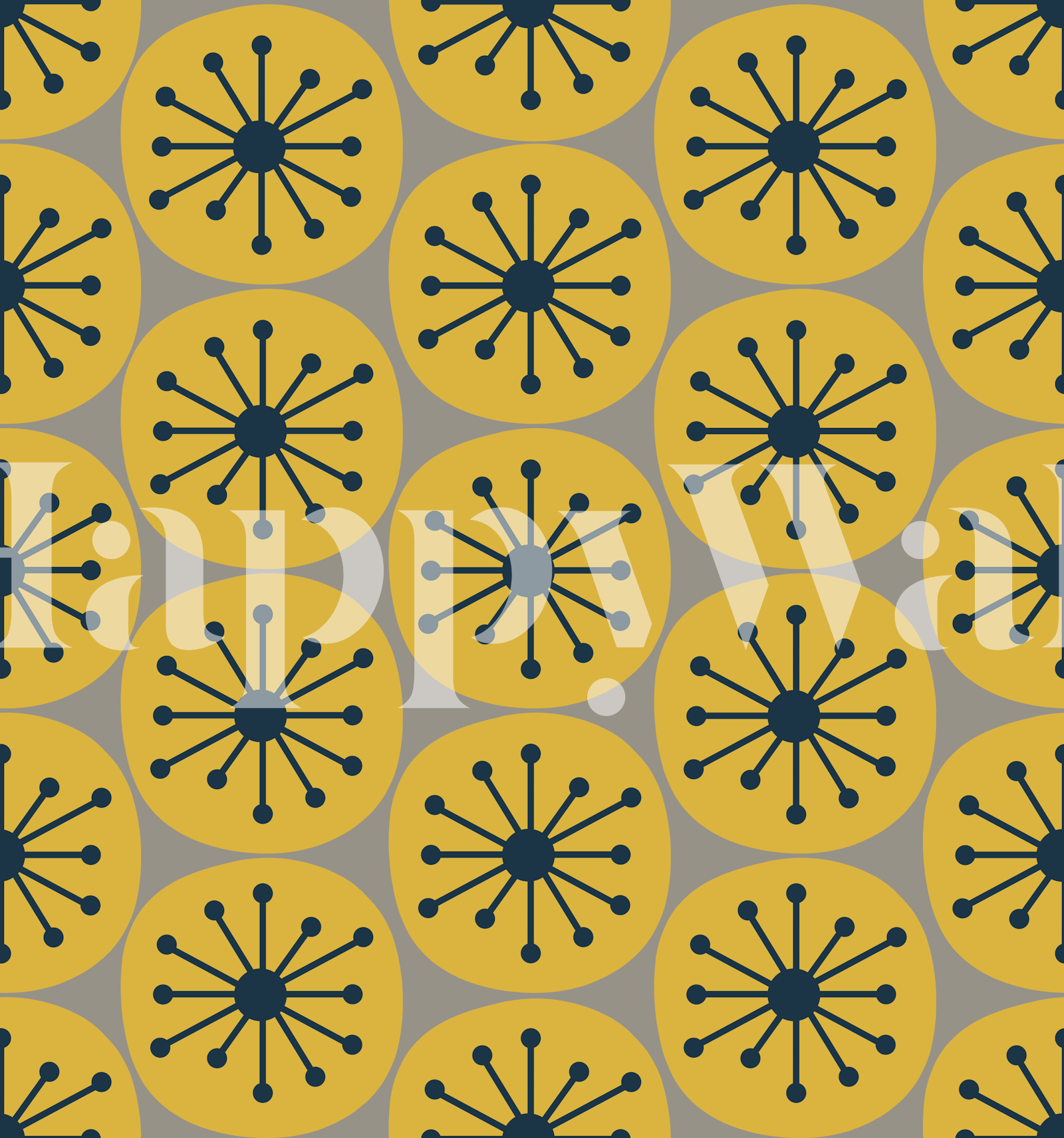 Mid Century Modern Atomic Dots Wallpaper