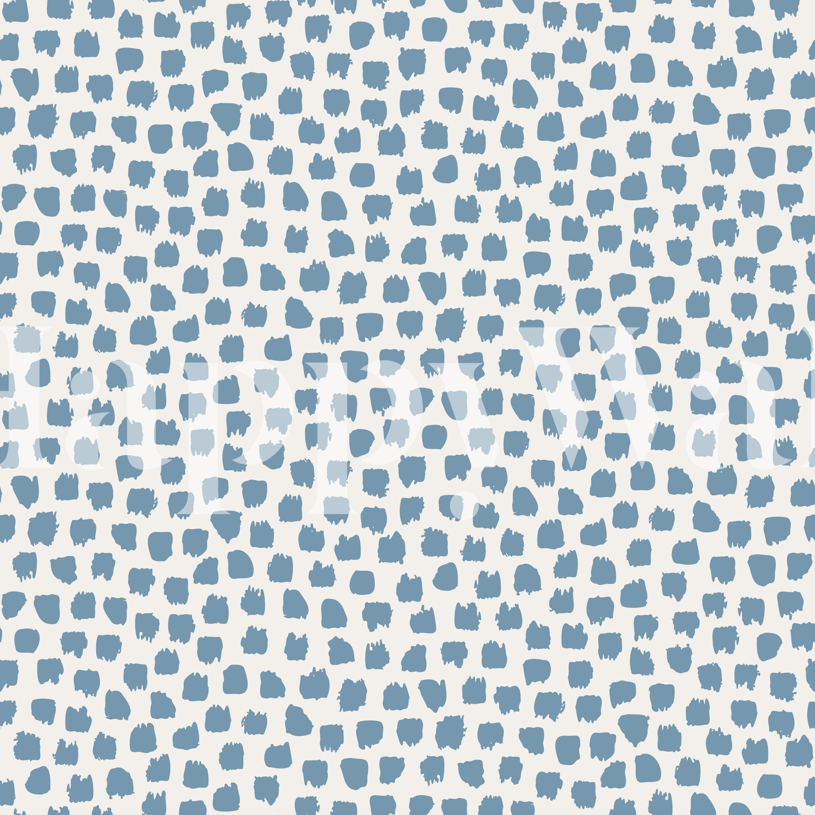 Moody Blue Abstract Dots Wallpaper