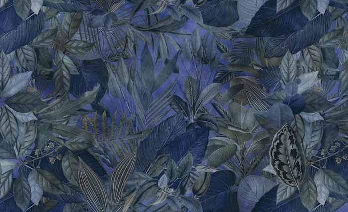 Blue Green Tropical Jungle Vibes Wallpaper