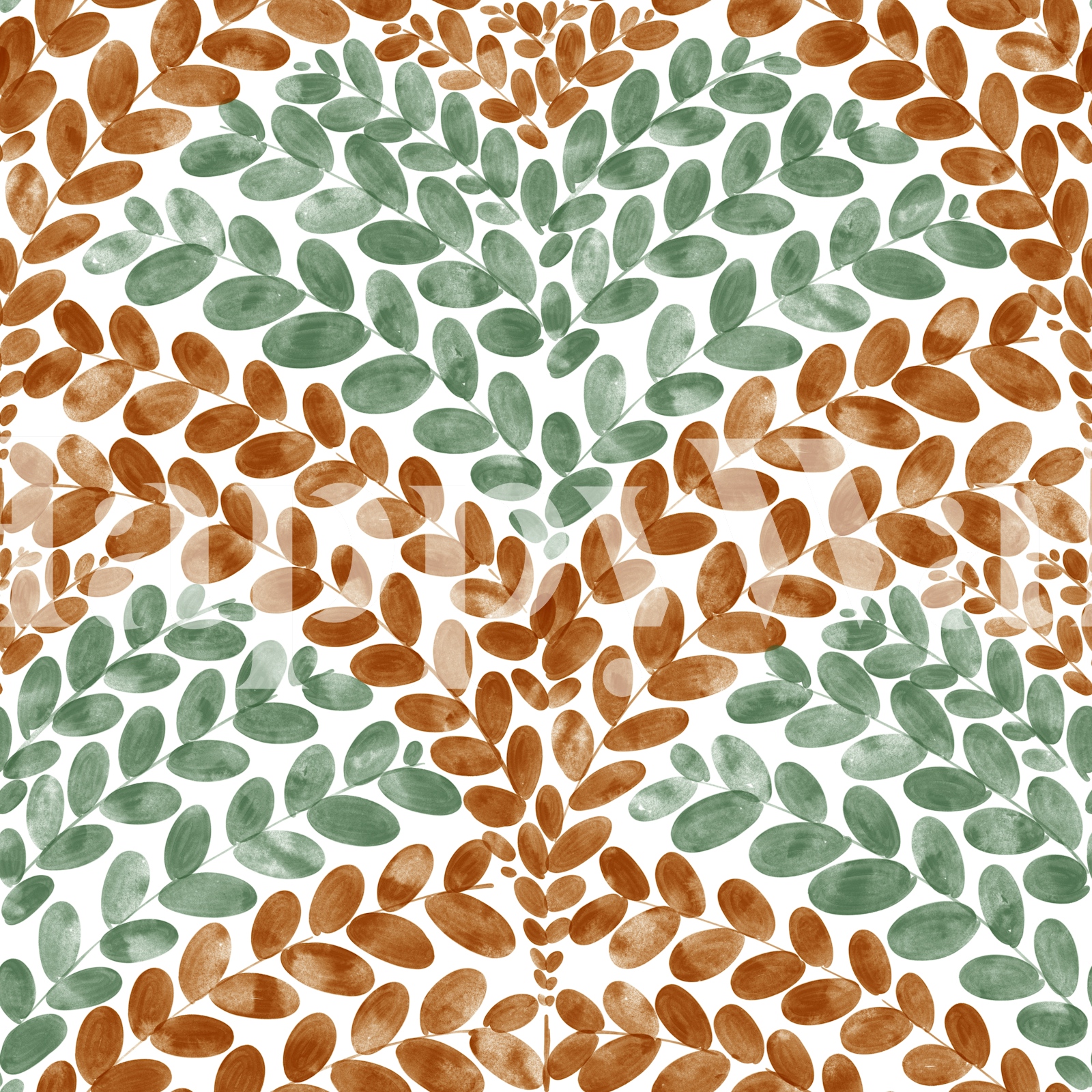 Rustic Leaves Array Wallpaper | happywall.com