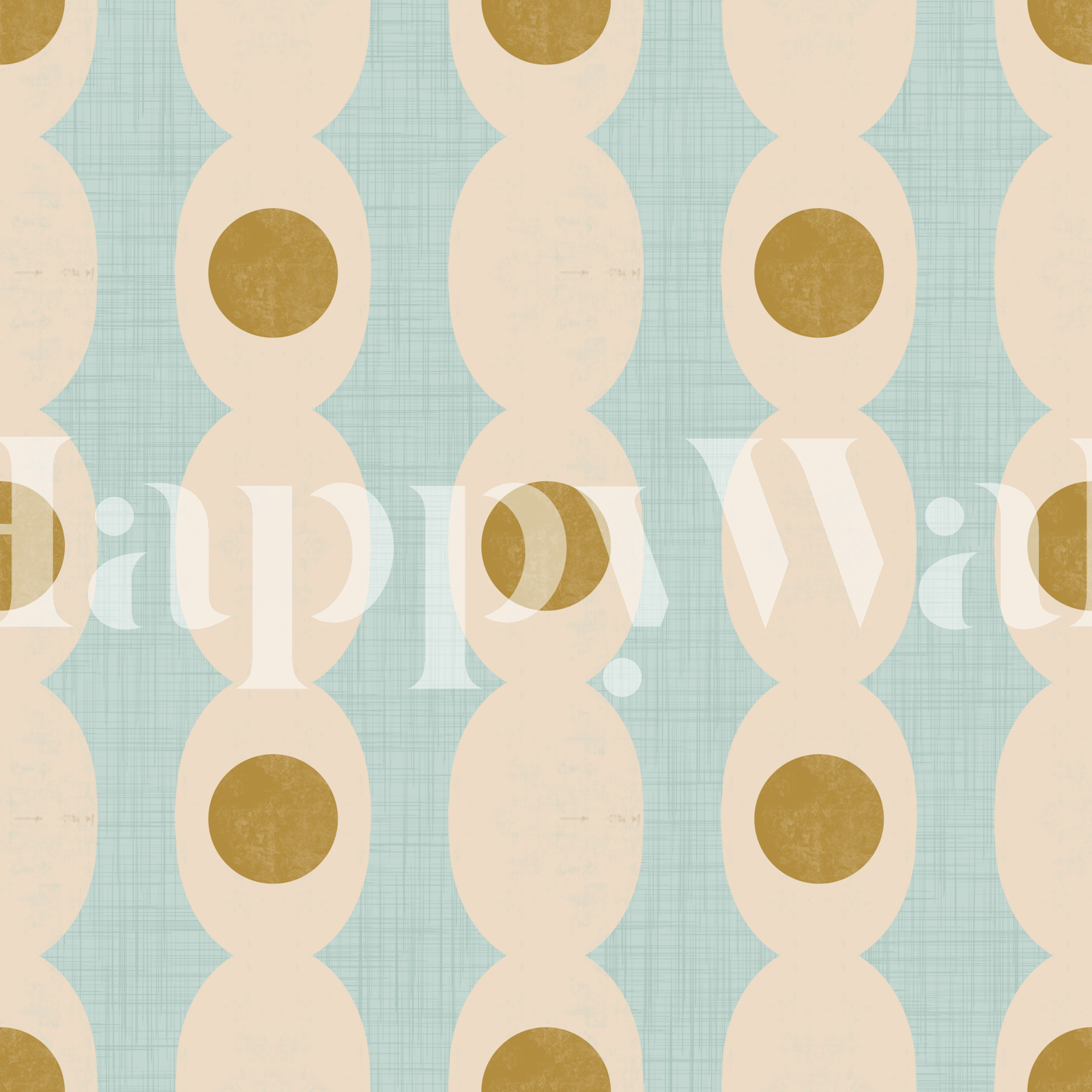 Retro Mod Geo Chain - Baby Blue Wallpaper