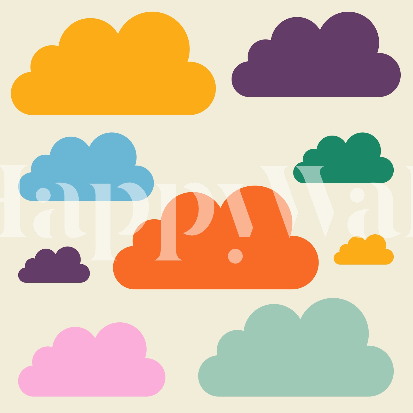 Colorful Clouds Wallpaper | happywall.com