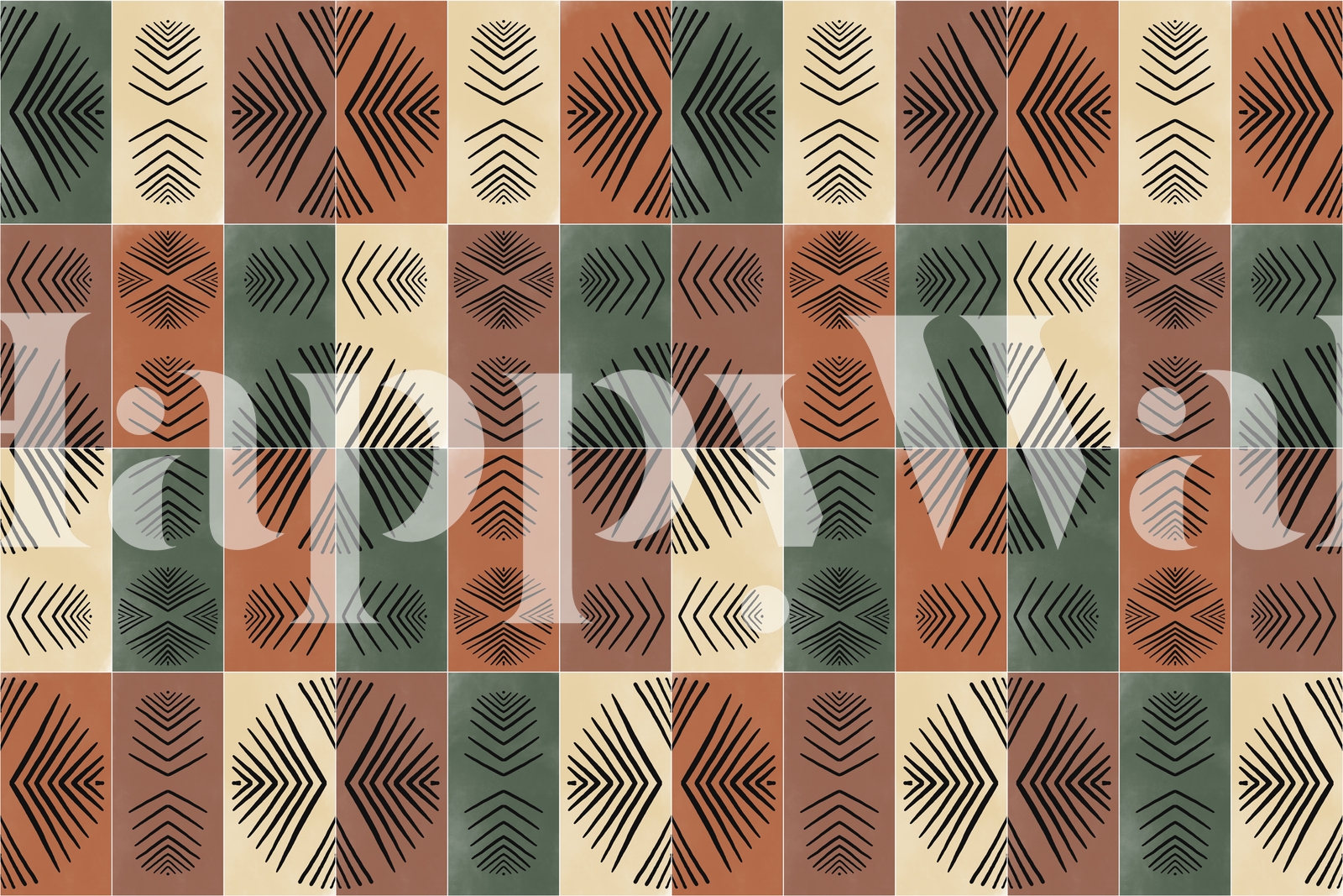 Mudcloth Tiles Three Wallpaper - Buy Online | Happywall