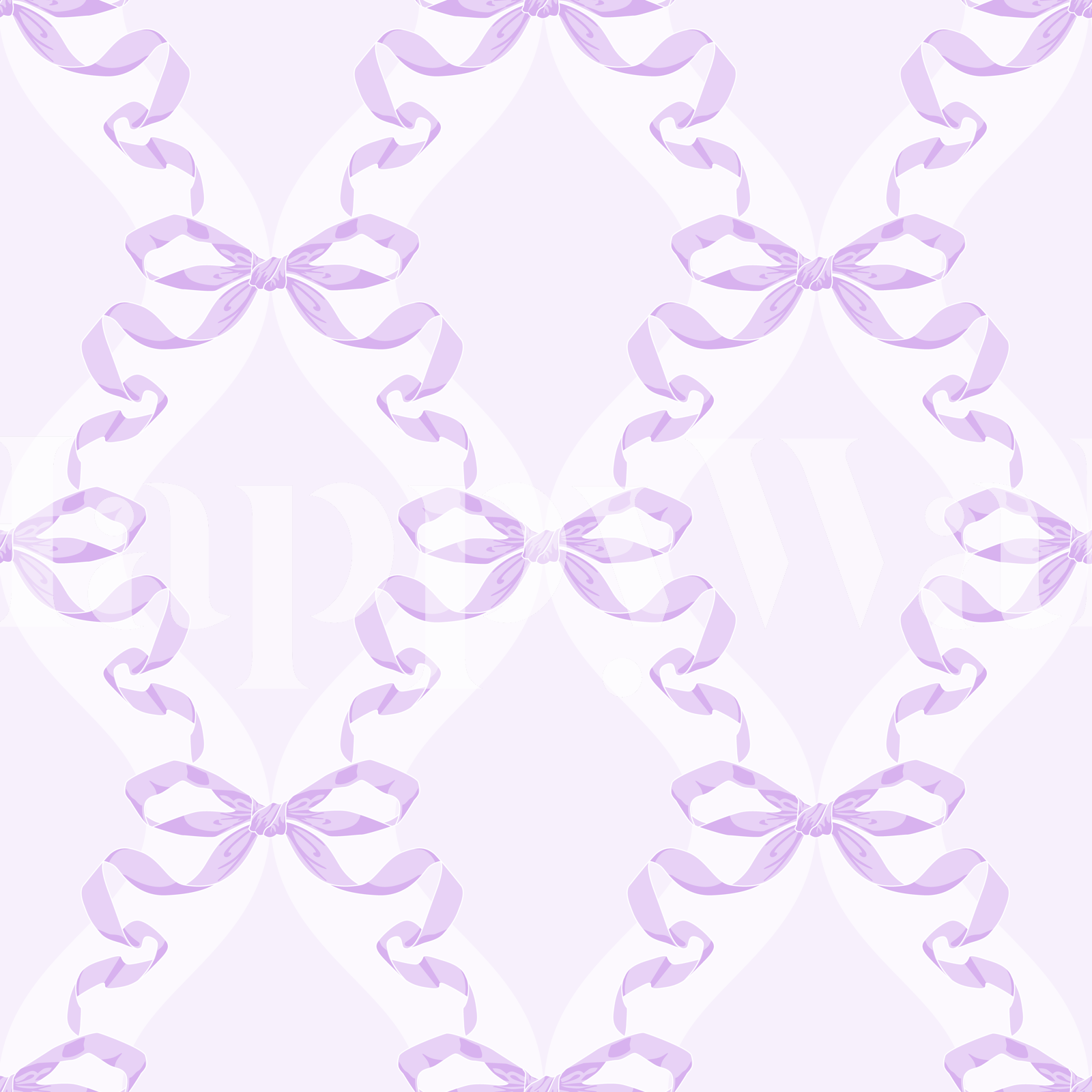 Chic Lavender Ribbon Wallpaper for Elegant Decor