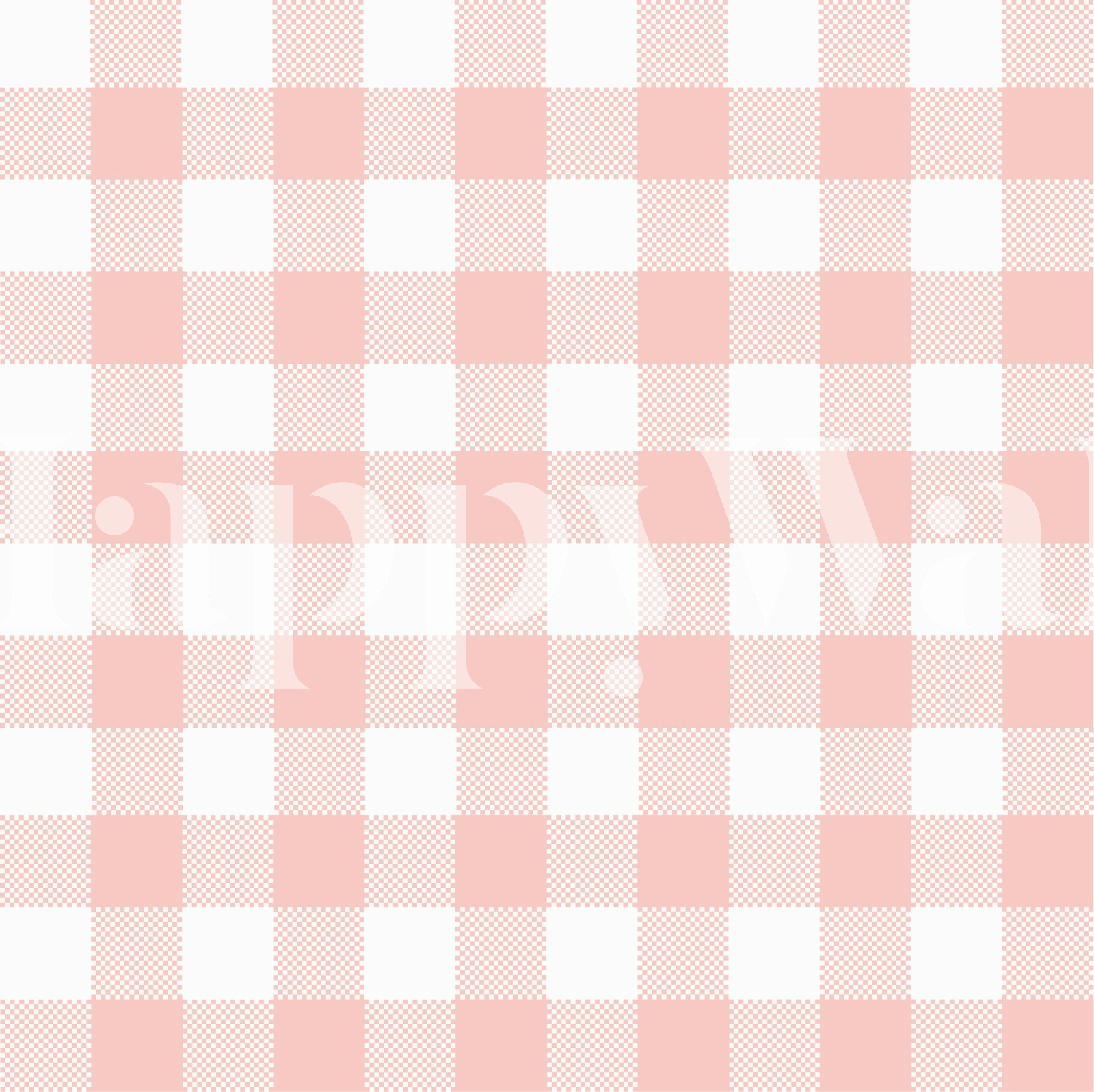 Baby Pink / White Grid Preppy Gingham Wallpaper