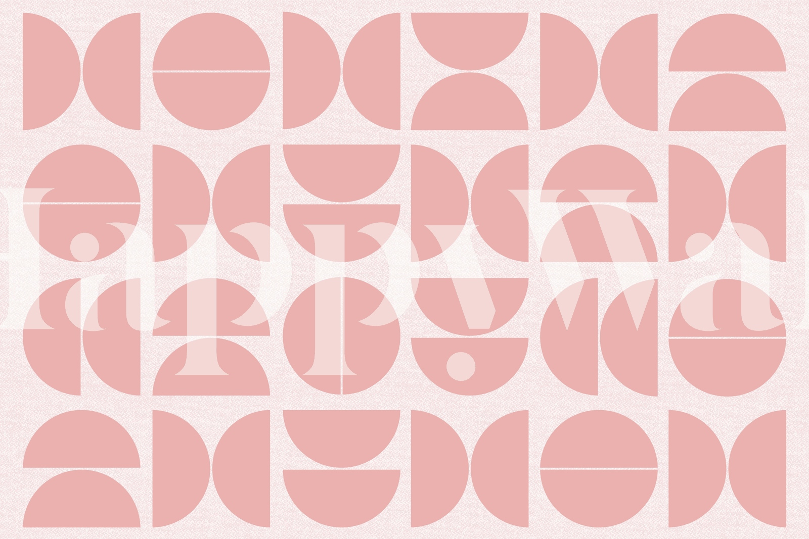 Rose Pink Bauhaus Wallpaper - Happywall