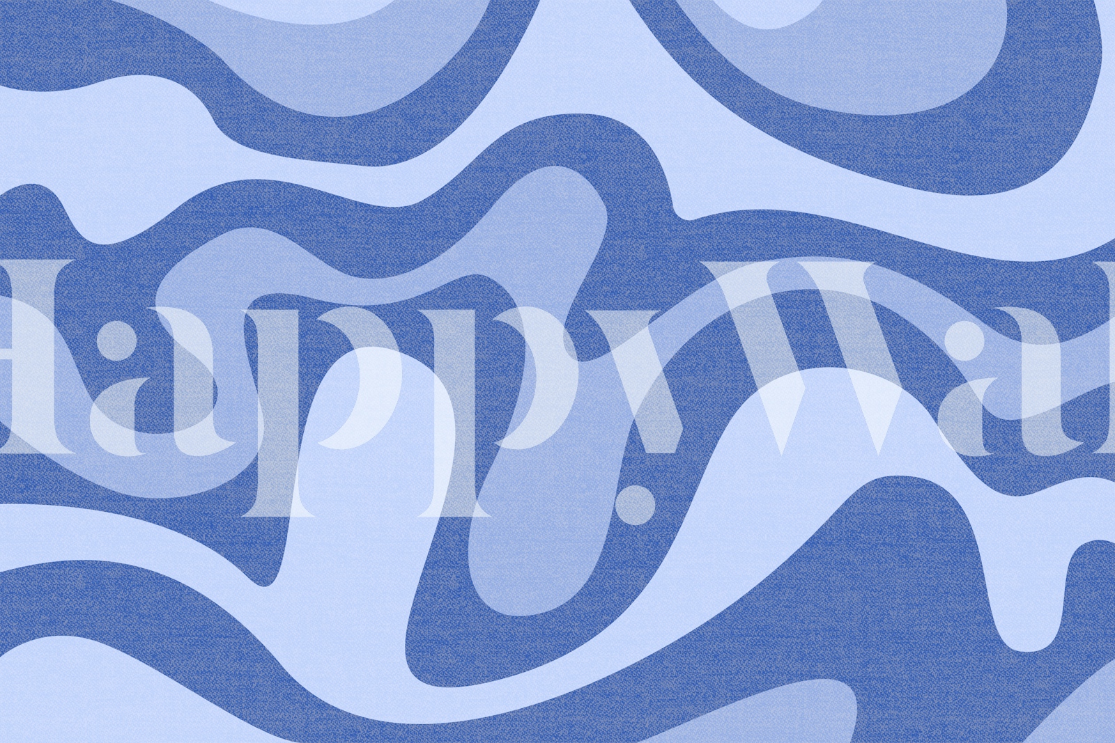 Groovy Blue Waves Wallpaper - Happywall.com