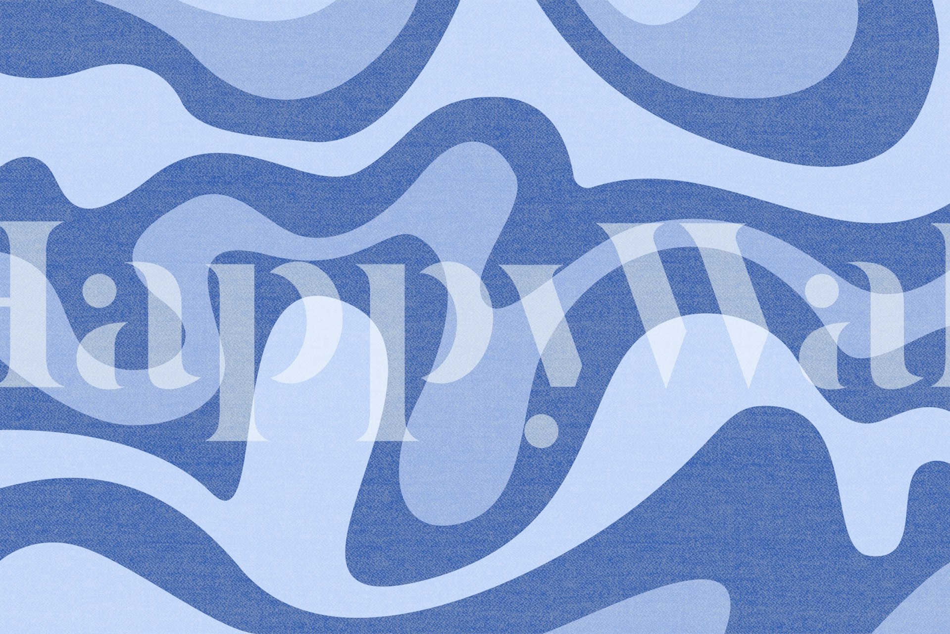 Groovy Blue Waves Wallpaper - Happywall.com