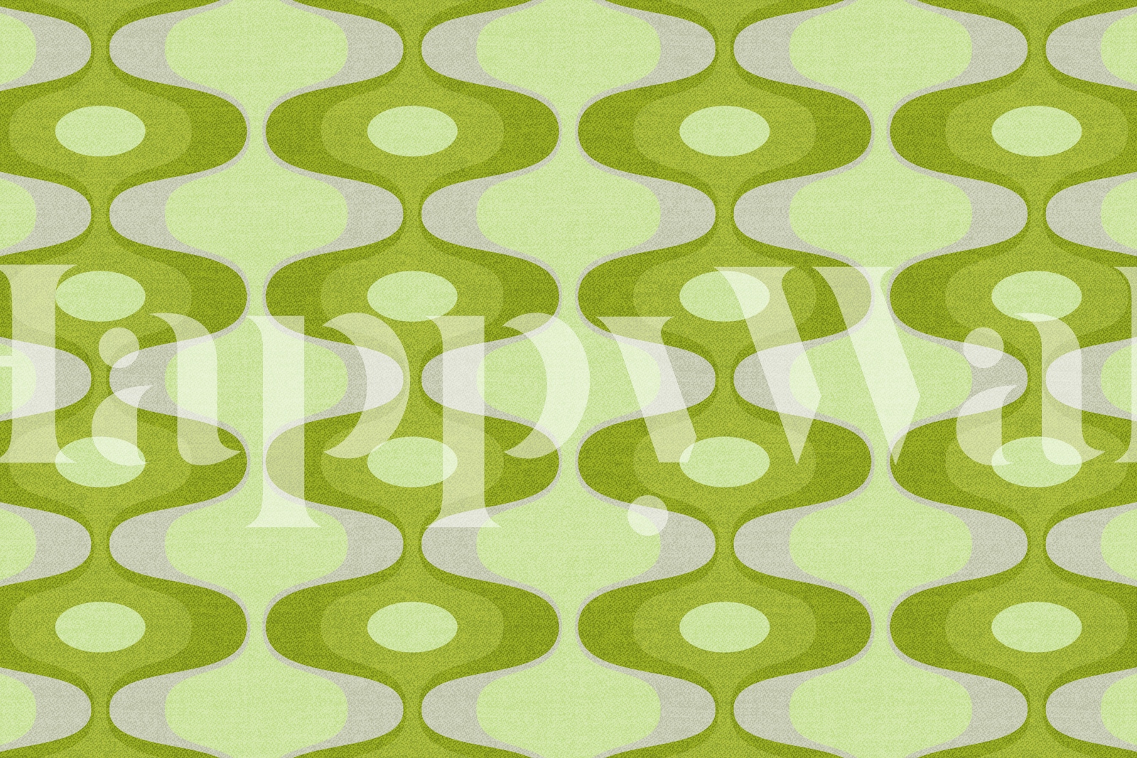 Retro Green Geometric Wallpaper