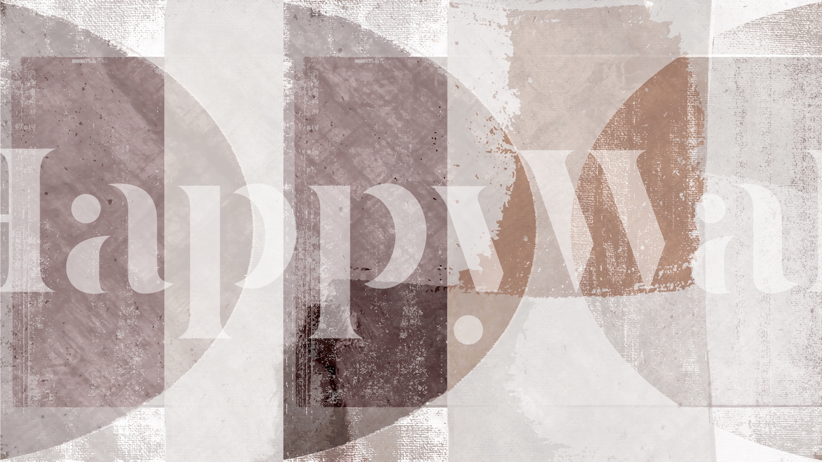 Modern Vintage Geometry Earthy Wallpaper