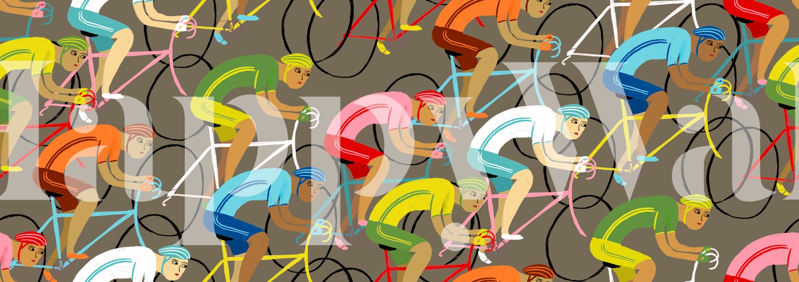 Colorful Cycling Race Wallpaper for Home