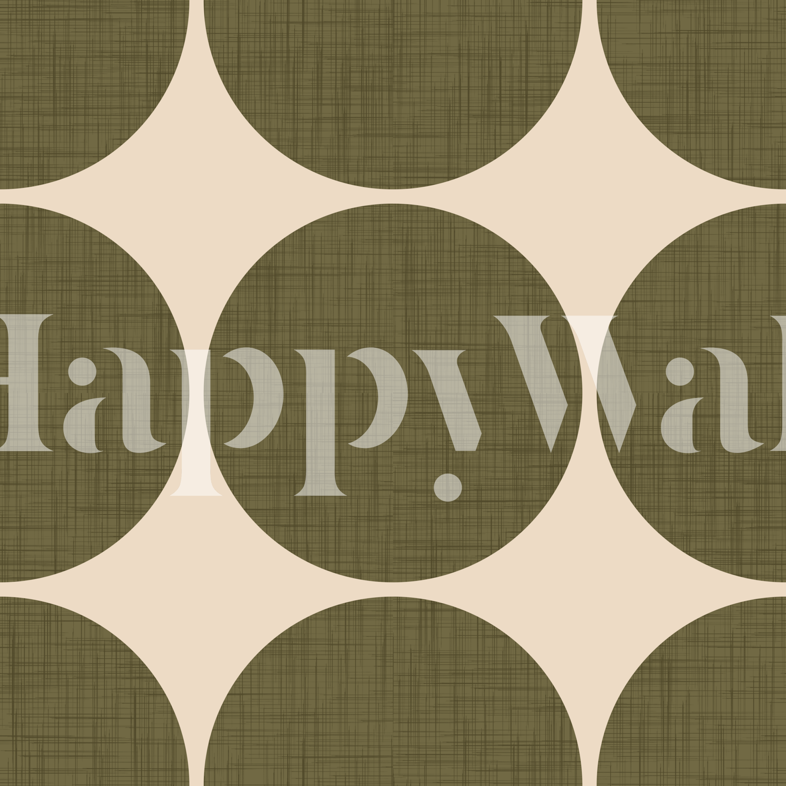Modern Olive Retro Spheres - Happywall.com
