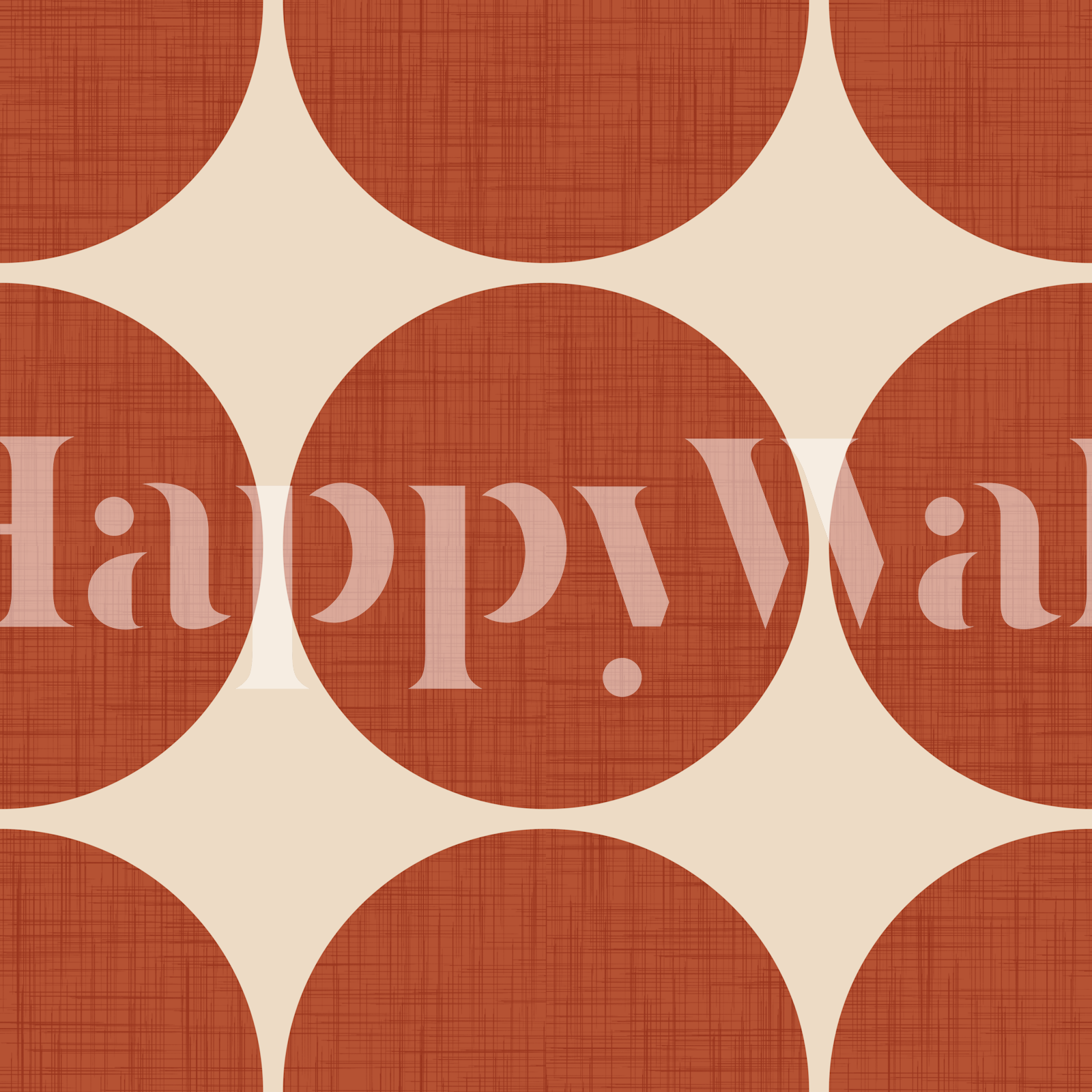 Rust Red Retro Circles Wallpaper
