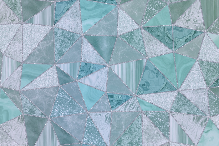 Precious Teal Triangle Pattern Wallpaper | Happywall