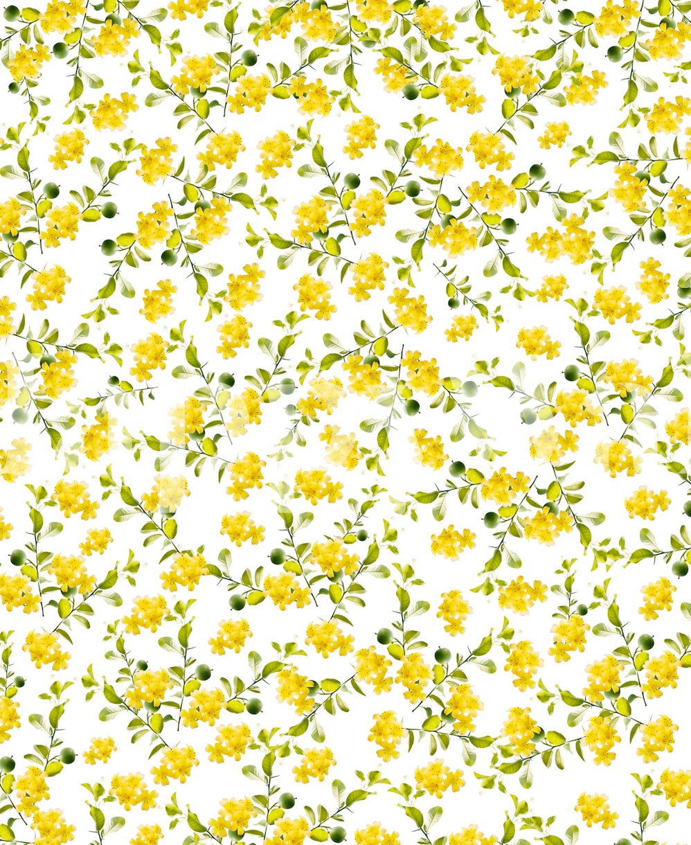 Yellow Flower Pattern 1 Wallpaper - Buy Online | Happywall
