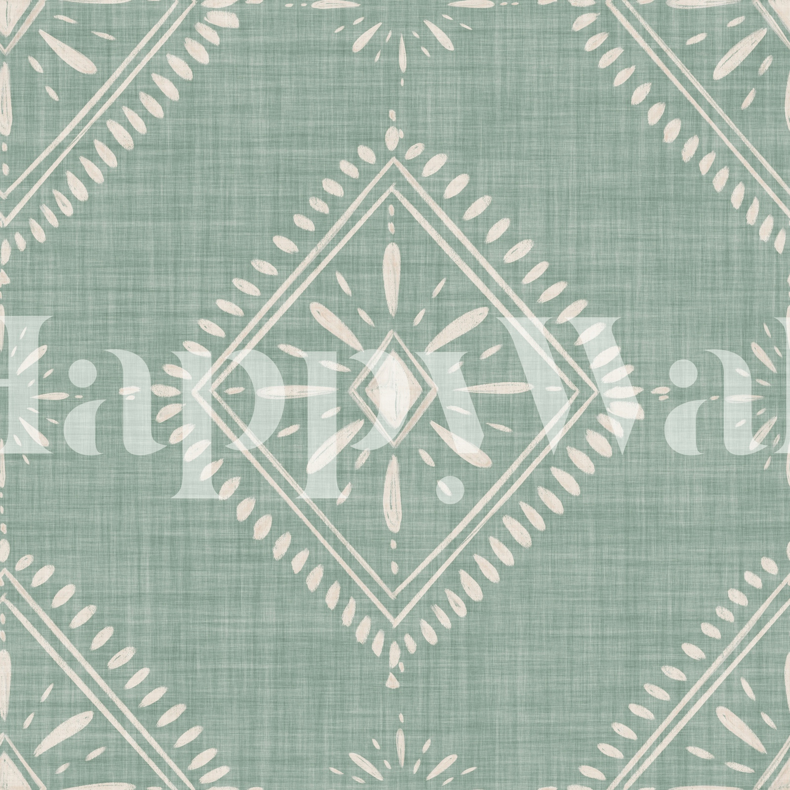 Sage Diamond Bliss Wallpaper | Happywall.com