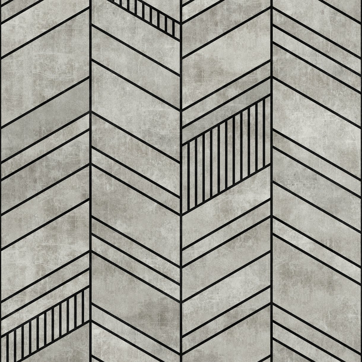 Concrete Chevron Pattern Wallpaper - Geometric Wall Decor | Happywall