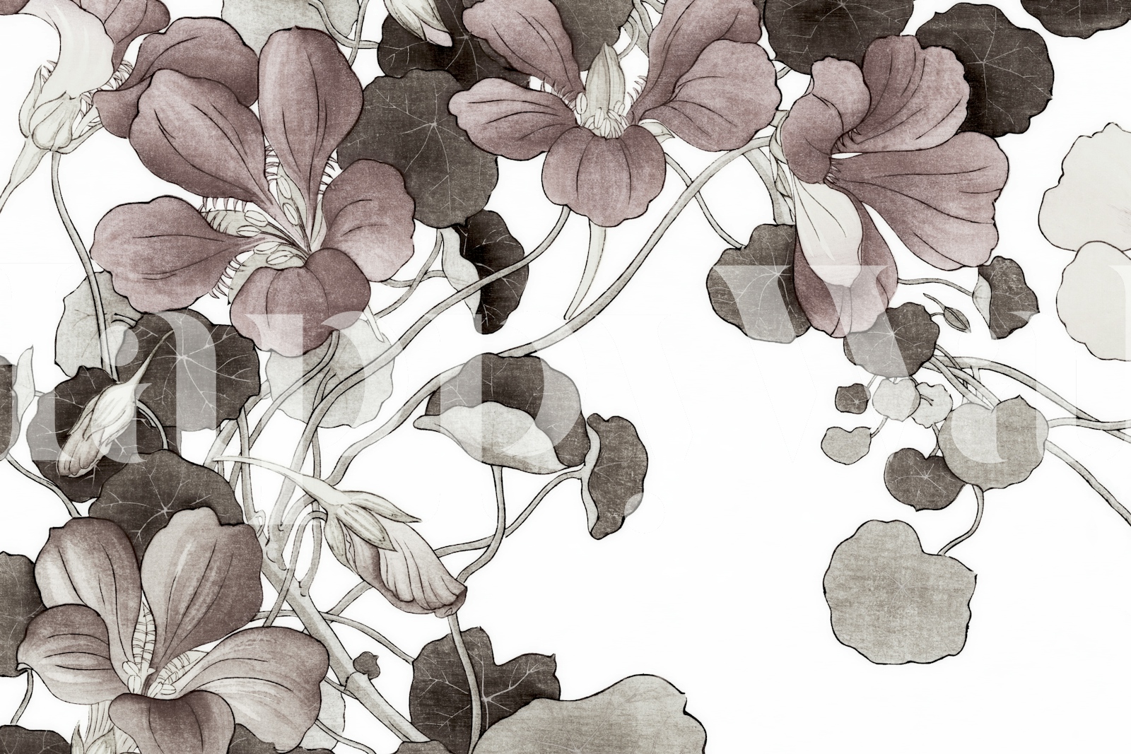 Vintage Floral Charms Wallpaper | happywall.com
