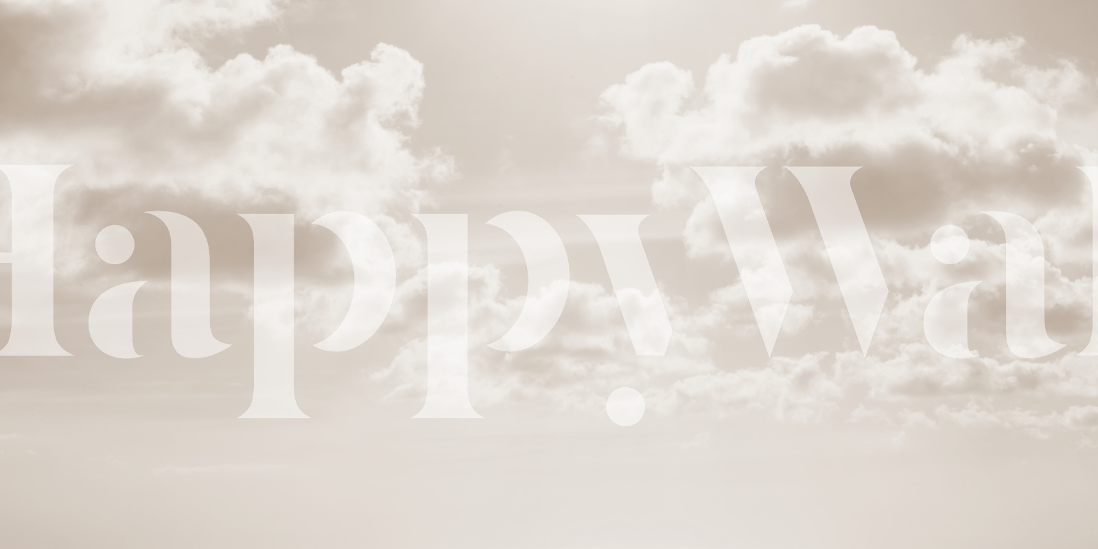 Soft Beige Clouds 6 - Wallpaper | happywall.com