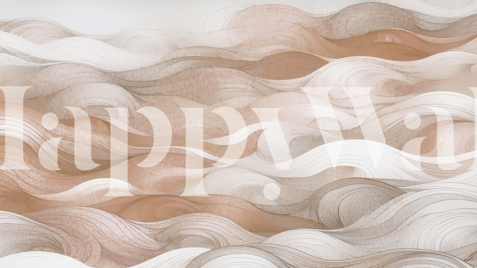 Beige Waves Decor - happywall.com