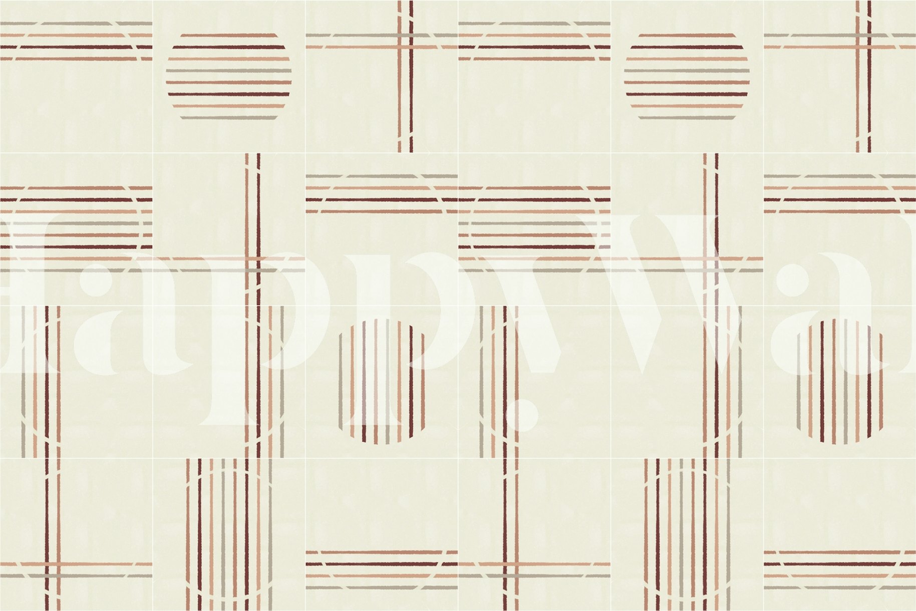 Minimal Rustic Tiles Three Wallpaper | Happywall