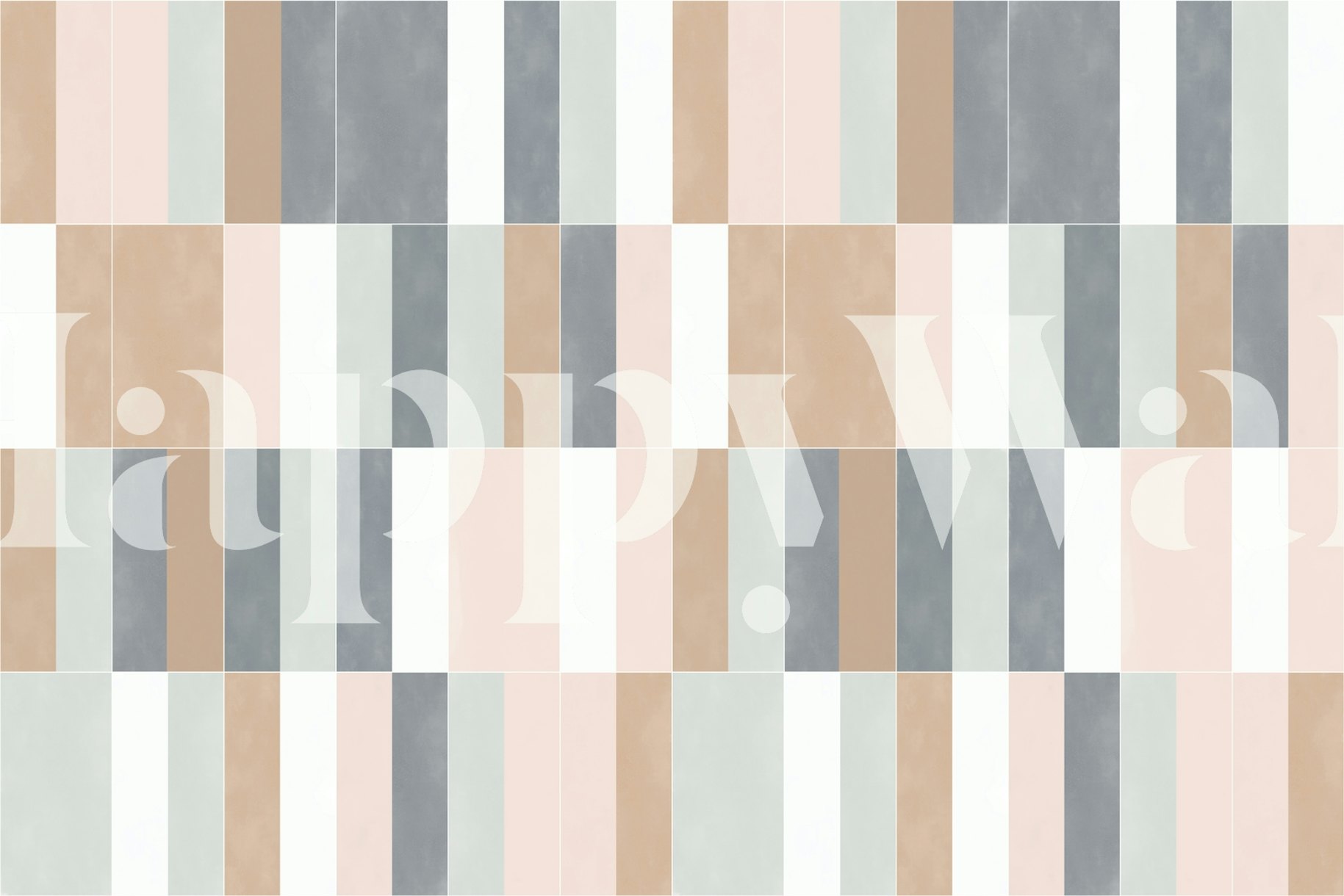 Muted Pastel Tiles Two Wallpaper | Happywall