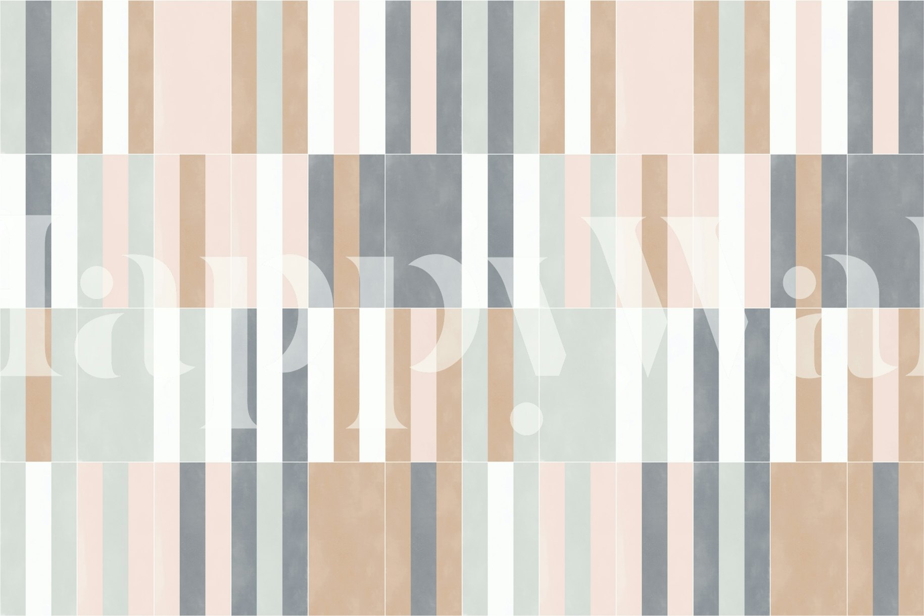 Muted Pastel Tiles Three Wallpaper | Happywall