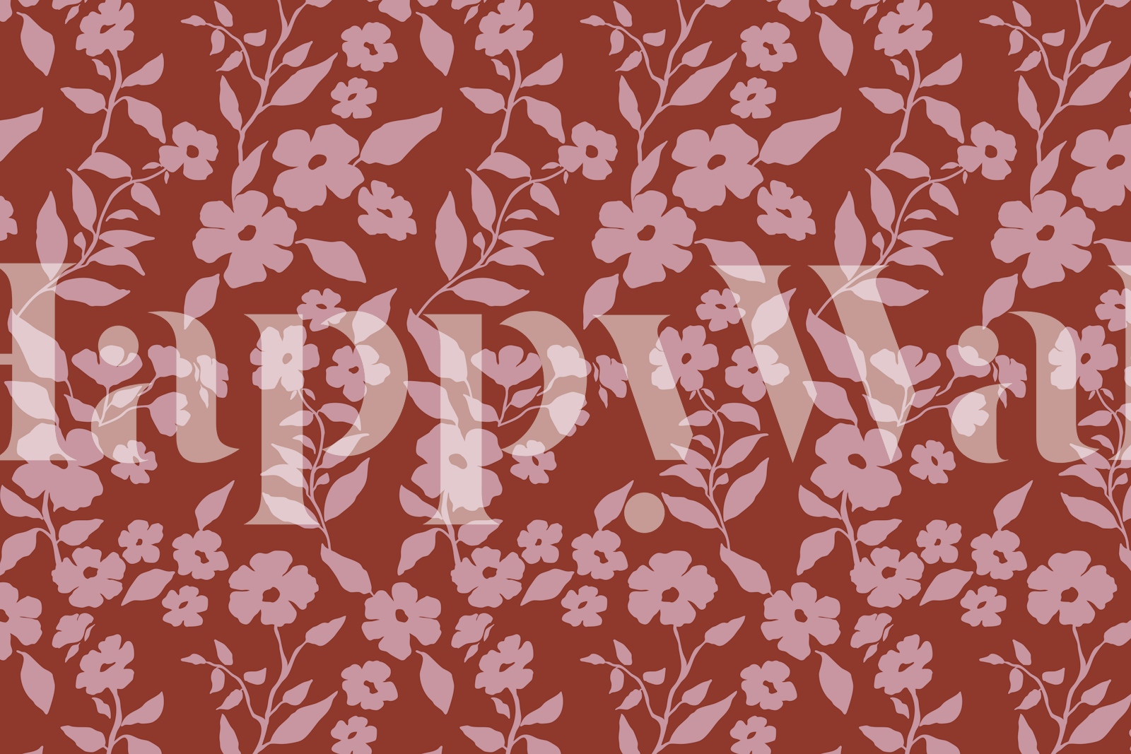 Bordeaux Flowers Shape Wallpaper
