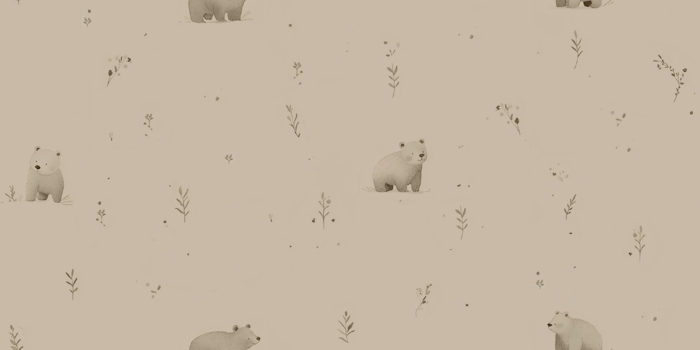 Little Bear – Classic Beige Wallpaper | happywall.com