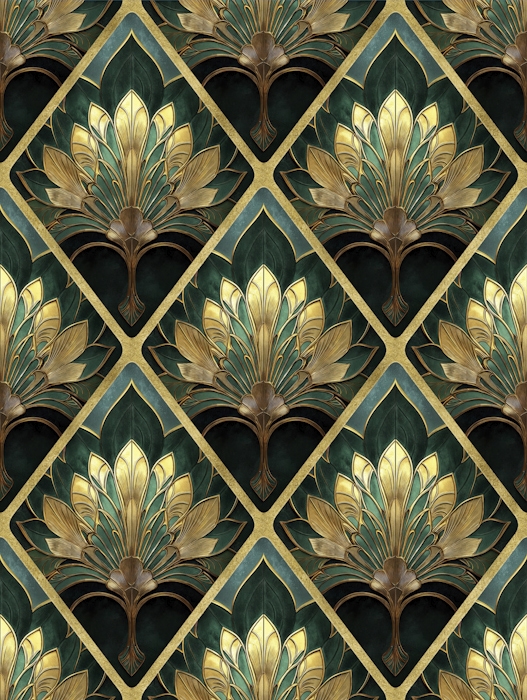 Art Deco Flora Grace - Happywall