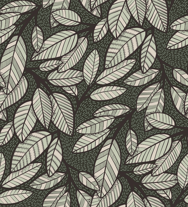 Rustic Serenity Dark Forest Wallpaper | happywall.com