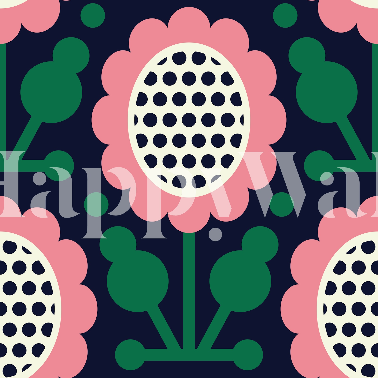Midnight Blossom Array Wallpaper | HappyWall
