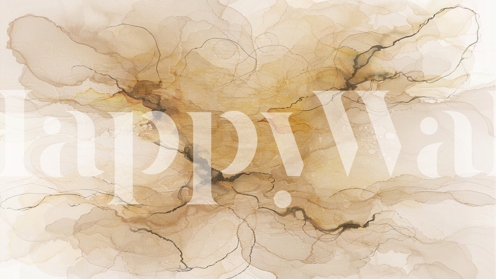 Golden Ripple Essence Wallpaper | happywall.com