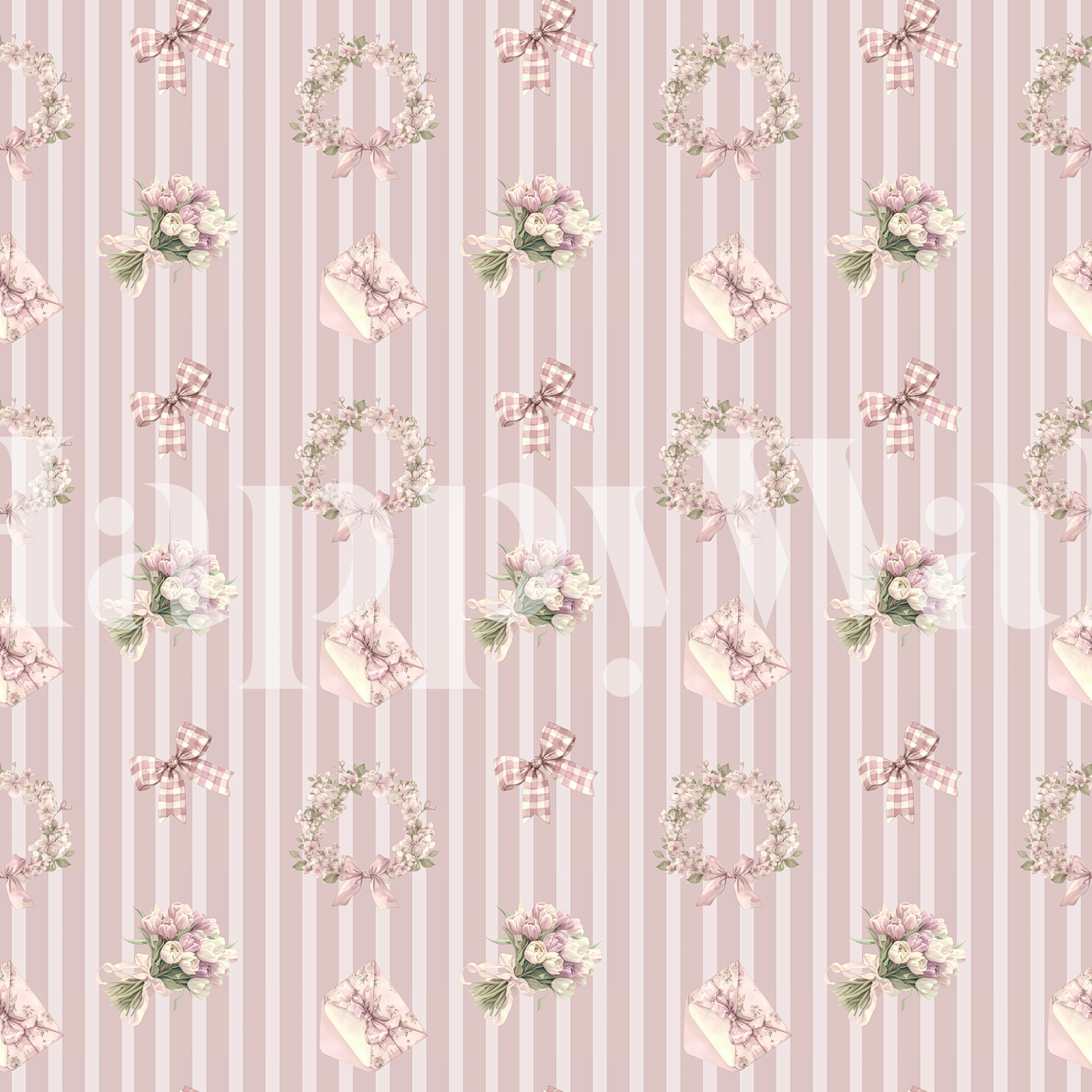 Coquette Dusky Blush Florals Wallpaper
