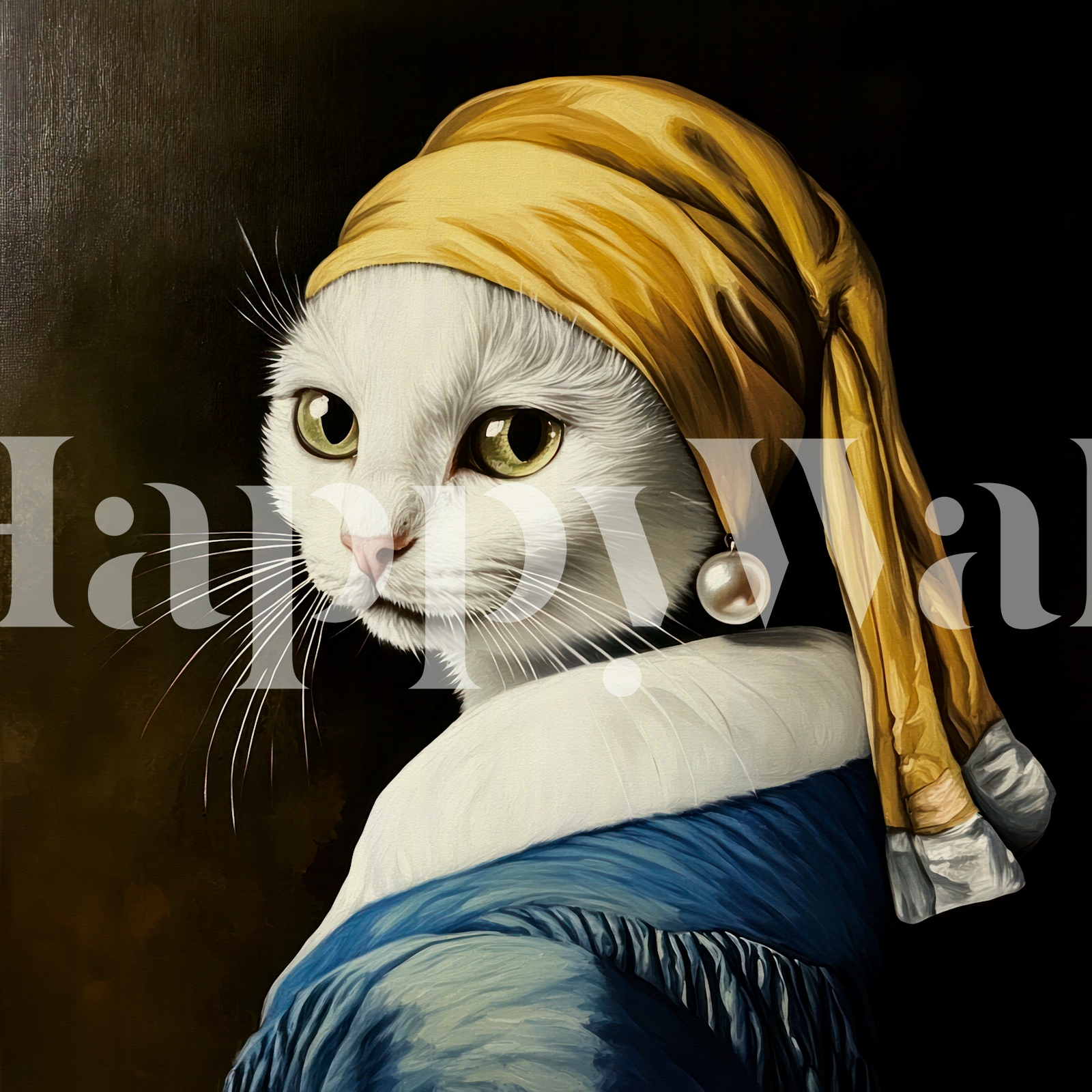 The Cat with the Pearl Earring Wallpaper