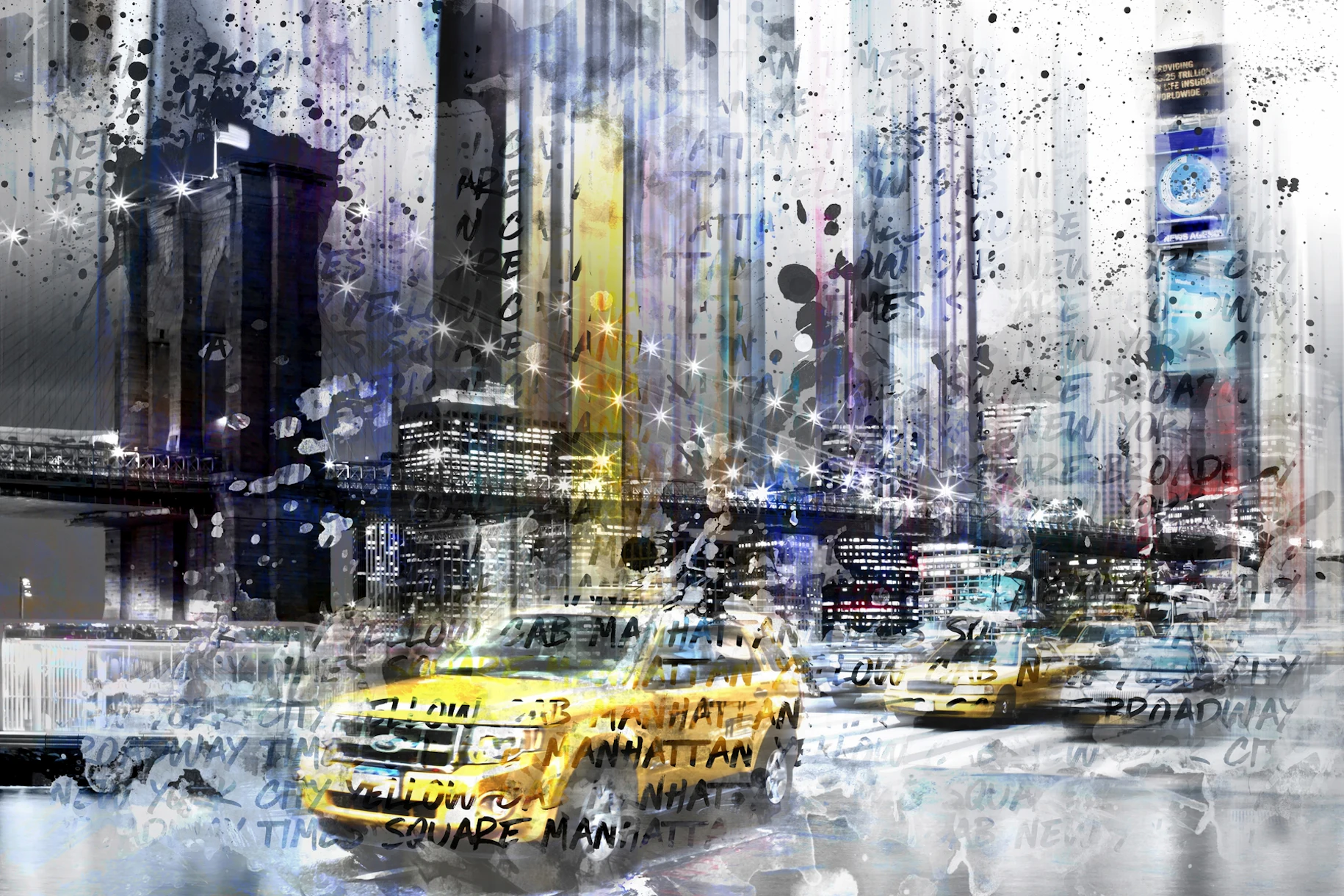 Modern Art NEW YORK Collage wallpaper - Happywall