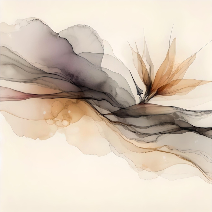 Ethereal Ink Flow Abstract Wallpaper