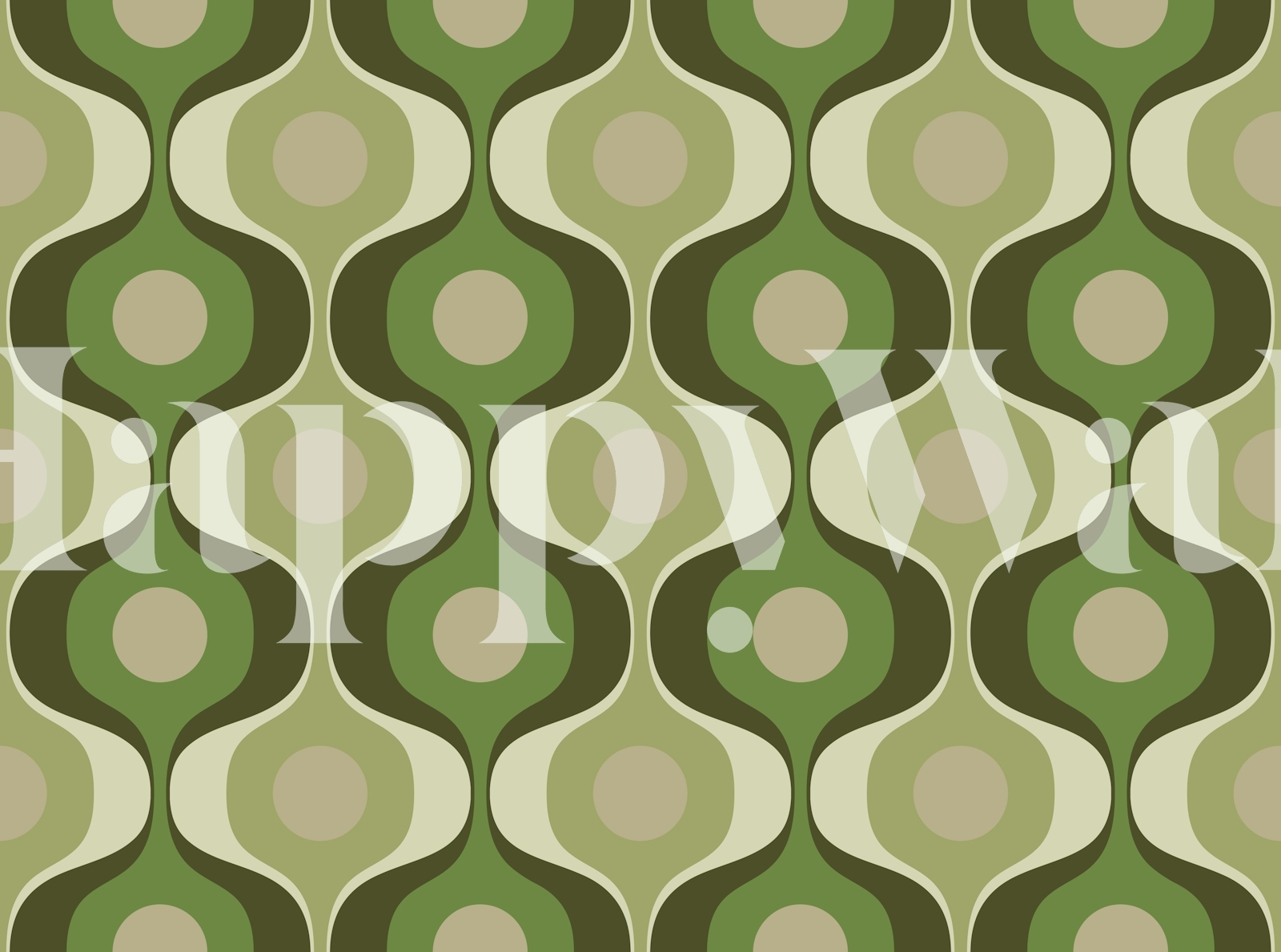 Green Retro Vibes Wallpaper | Happywall.com