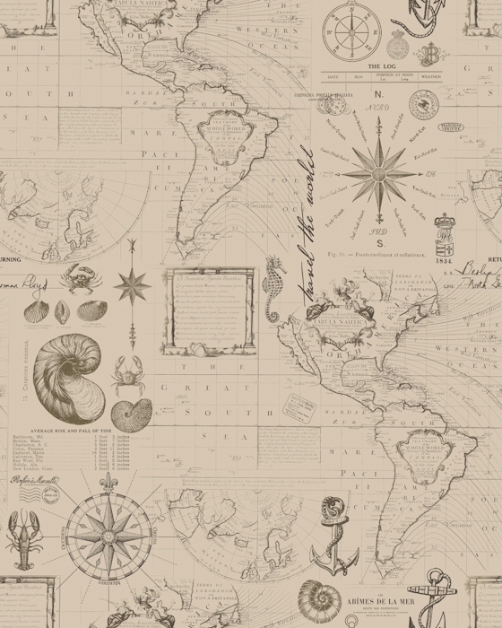 Sail The Seven Seas Nautical Mural - Happywall