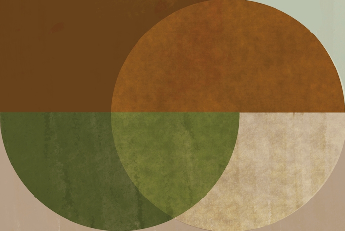 Earthy Abstract Wallpaper in Green and Brown