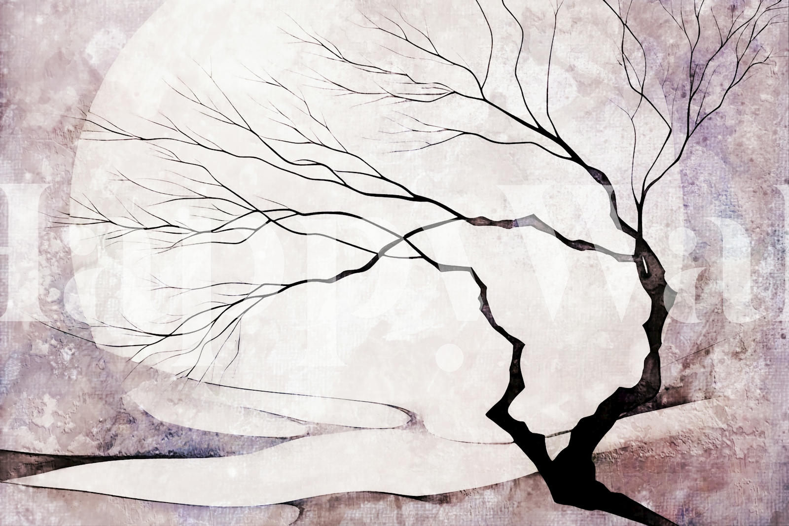 Japandi Dream Tree Wallpaper