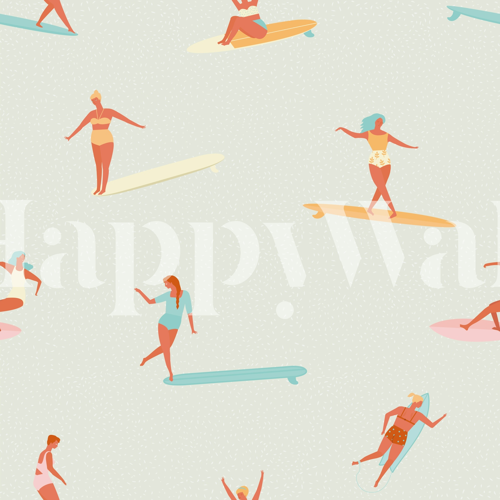 Girls surfers beige - happywall.com