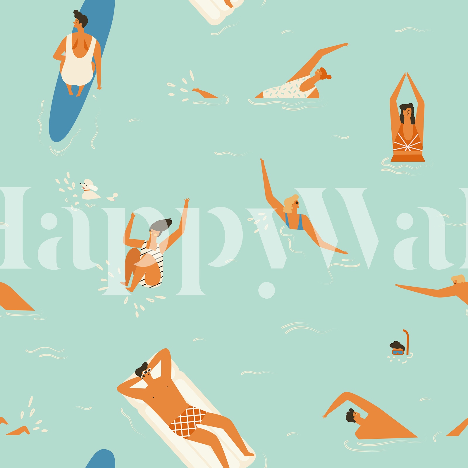 Beach fun Wallpaper | happywall.com