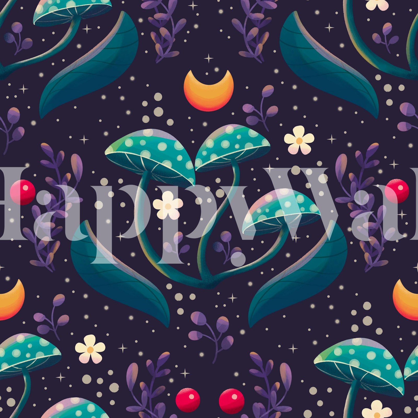 Enchanted Mushroom Forest Wallpaper