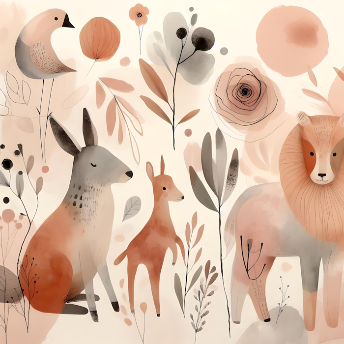 Whimsical Wild Things Wallpaper - happywall.com